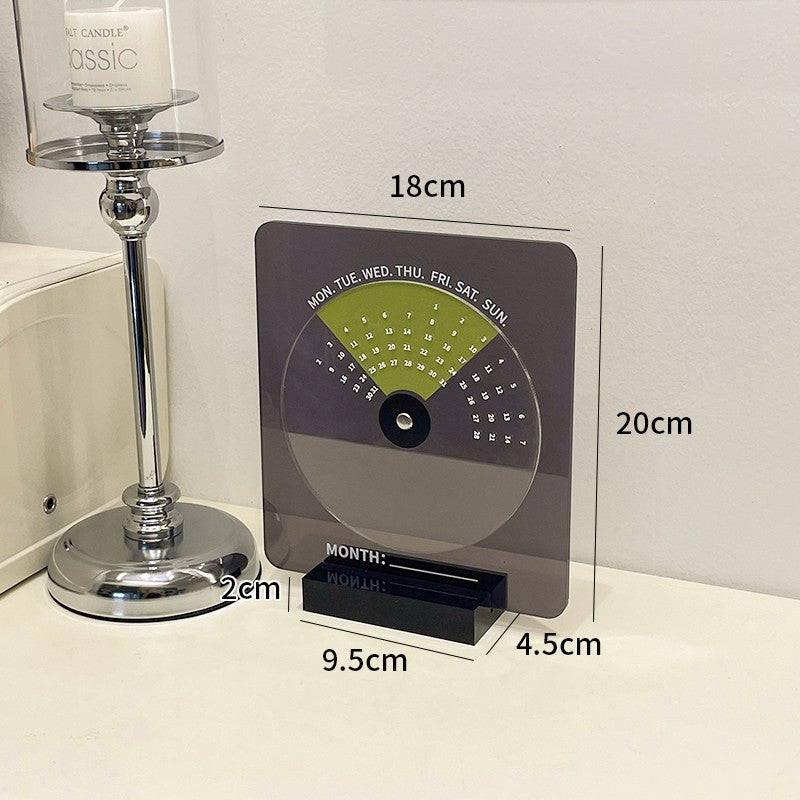 Acrylic Record Rotating Perpetual Calendar – GizModern