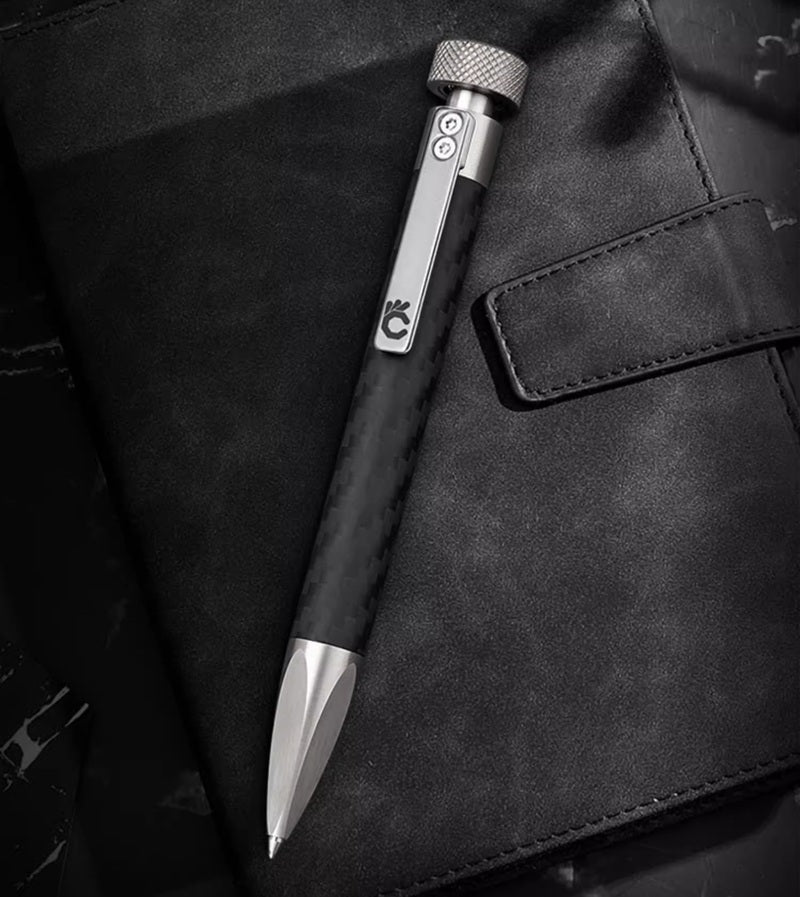 Carbon Fiber EDC Tactical Pen: Heavy-Duty Spinner & Writer – GizModern