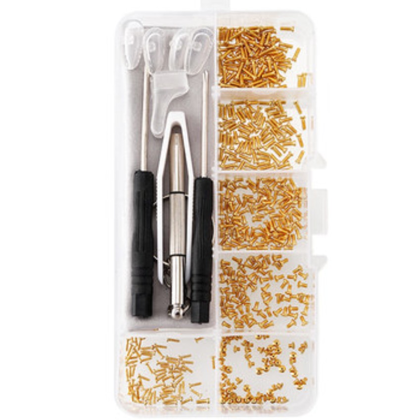Eyeglass Optical Repair Tool Assortment Kit, with 150 Screws, Nose Pad ...