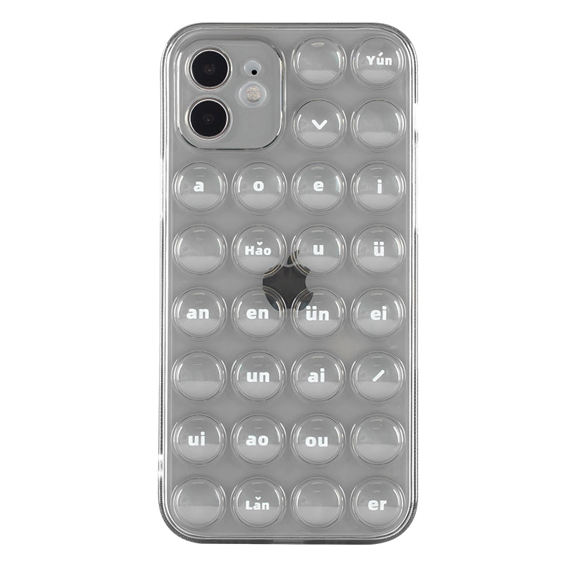 Stress Relief Clear Push Pop Bubble Phone Case, for iPhone 12/13 Serie ...