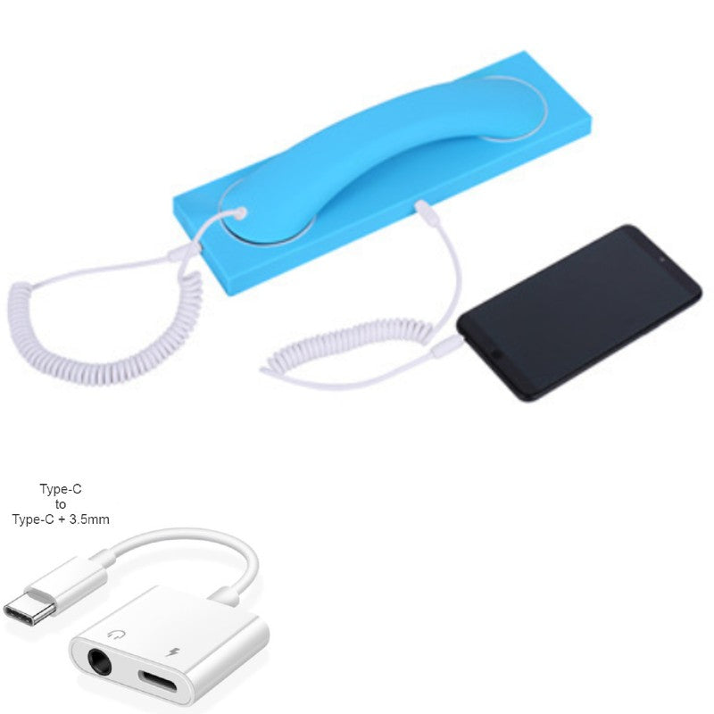 Retro Telephone Handset, with Type-c/Lightning to 3.5mm Adapter, for O ...