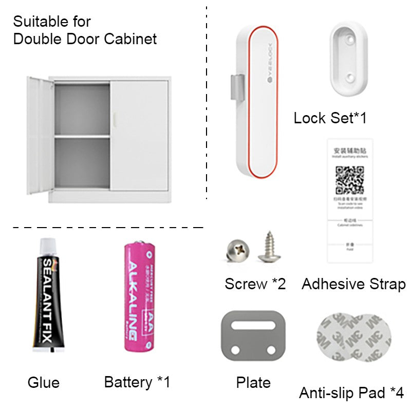 Keyless Smart Cabinet Lock with Bluetooth APP Unlock, Key Share, Easy ...