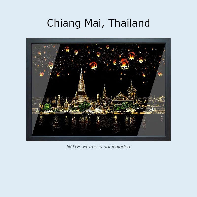 Creative Scratch Art City Night View, for Kids, Adult, DIY, Decoration ...