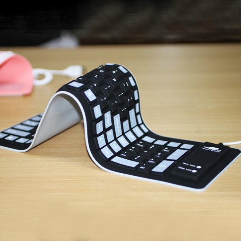 Roll-up Silicone Flexible Keyboard, with USB Wired, Waterproof Coating ...