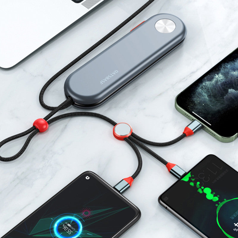 3-in-1 Durable Charging Cable, for Lightning, USB-C & Micro-USB Device ...