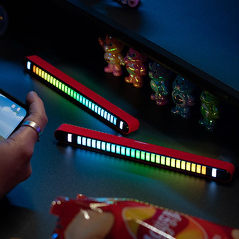 Voice Activated Pickup RGB LED Music Rhythm Light Bar, for Music, Game ...