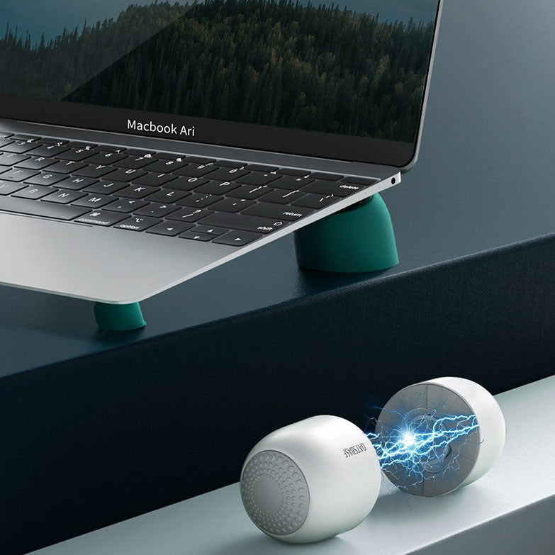 Portable Mini Laptop Stand, with 3 Adjustable Heights, Non-slip Silico ...