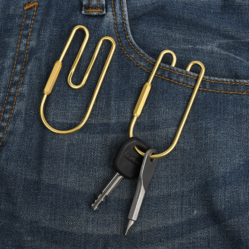 Vintage Brass Keyring Carabiner, for Keys, USB & More (2-Pack) – GizModern