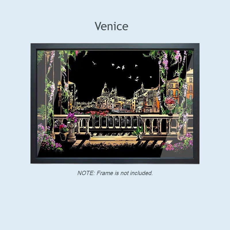 Creative Scratch Art City Night View, for Kids, Adult, DIY, Decoration ...