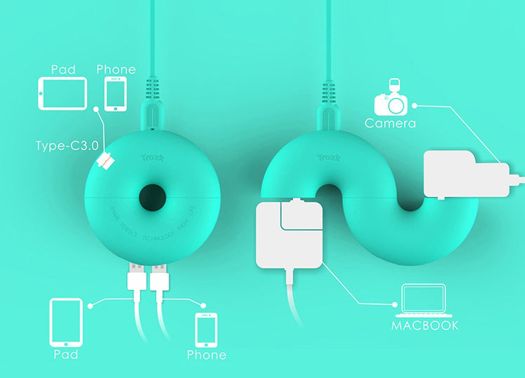 Donut Charge Station to Feed All Your USB/Type-C/AC Devices – GizModern