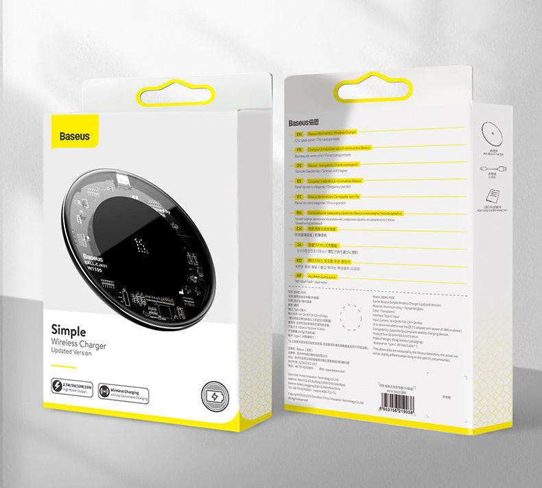 15W Fast Charging Transparent Wireless Charging Board with Glass Panel ...