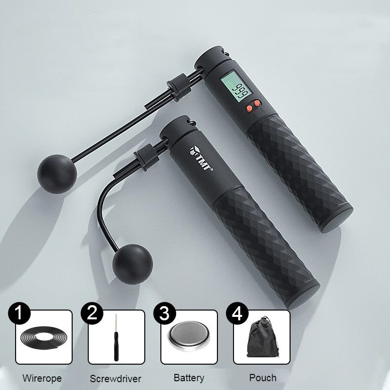 2-in-1 Weighted Smart Digital Jump Rope with Dual-rope Configuration ...