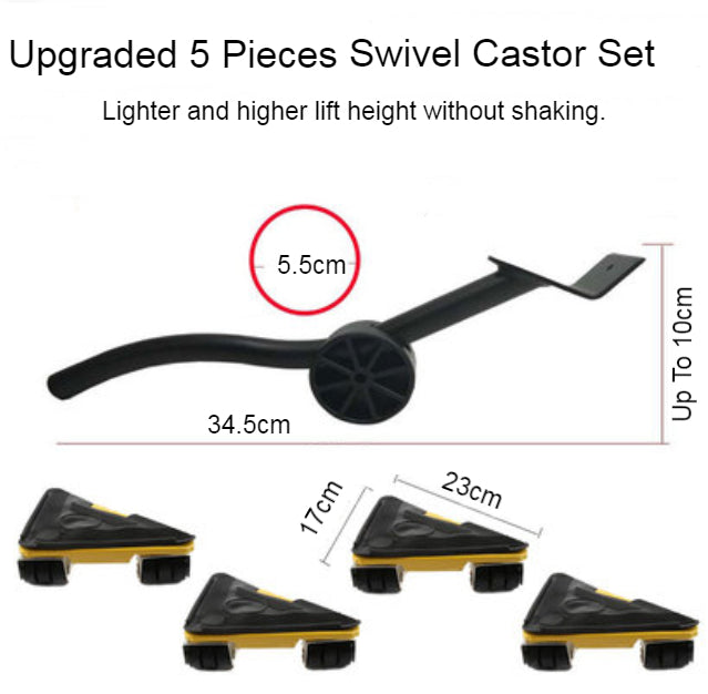 Mini Floor Jack with Swivel Castors, Anti-detachment Design, Strong Lo ...