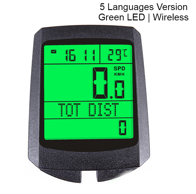 Waterproof Wireless Bicycle Speedometer and Odometer, with Stopwatch ...