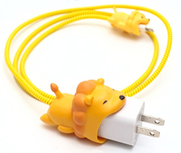 Cute Charging Cable Protector Set with Cable Protector and Dual Cable ...