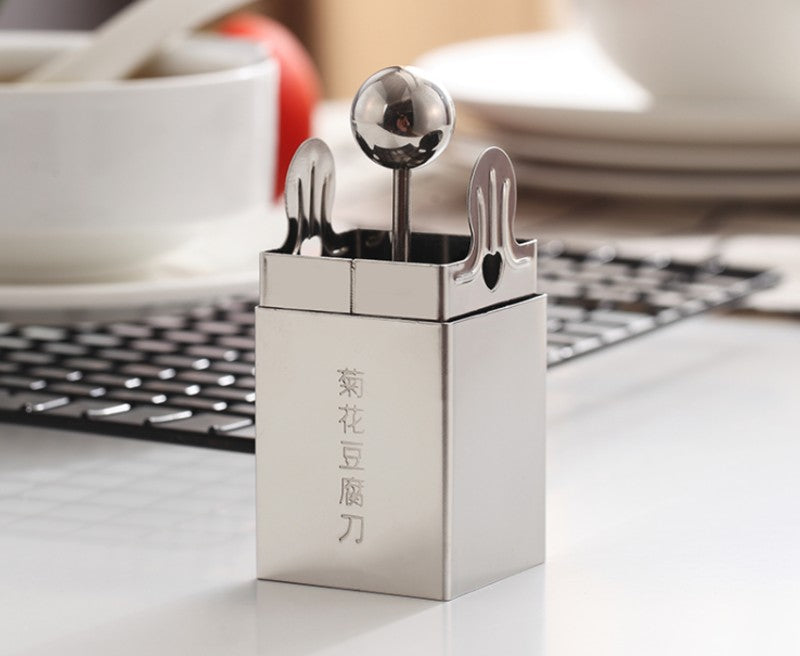 Stainless Steel Chrysanthemum Japanese Tofu Cutter, Easy to Clean and ...