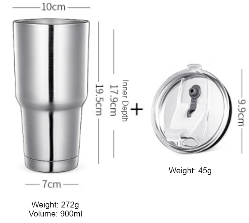 Stainless Steel Vacuum Insulation Travel Mug With Reusable Straw And C