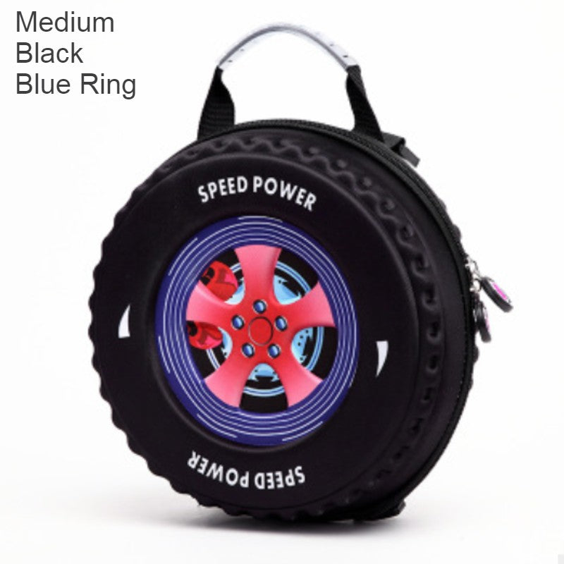 Cool 3D Racing Car Tire Backpack, for Preschool & Kindergarten, Boys ...