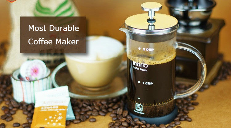 Most Durable Press Coffee Maker Made of 3 mm Thick Borosilicate Glass ...