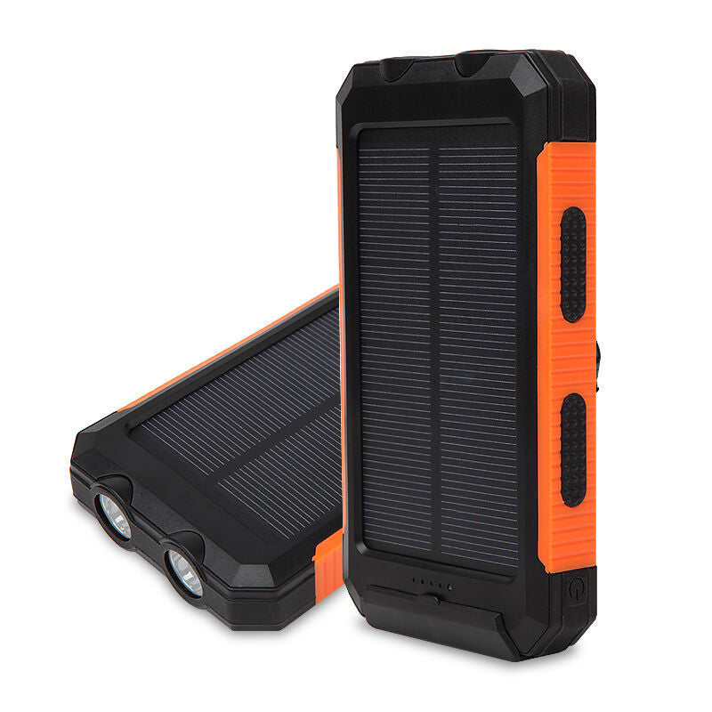 Dual-Port USB Solar Power Bank with Compass and LED Lights - Your Firs ...