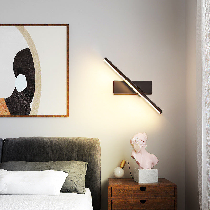 Tricolor Dimming Wall Light with Minimalist Shape and 330° Rotatable D ...