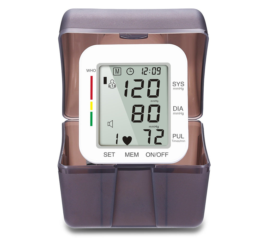 Rechargeable Electronic Wrist Blood Pressure Monitor, with Accurate Fa ...