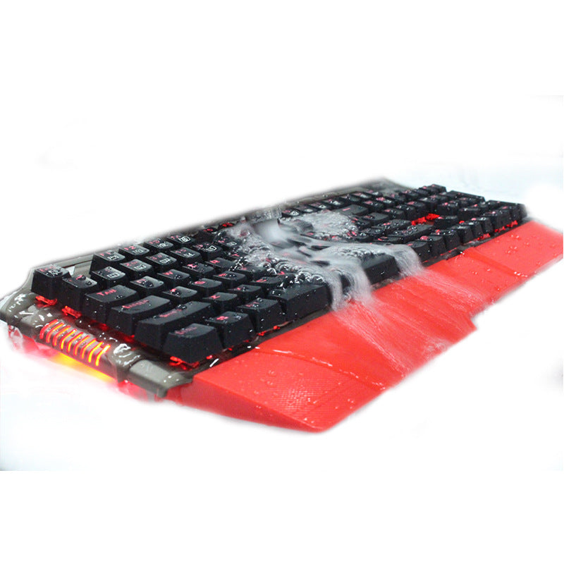 Waterproof Mechanical Keyboard with Dynamic Red Underglow - Play and W ...