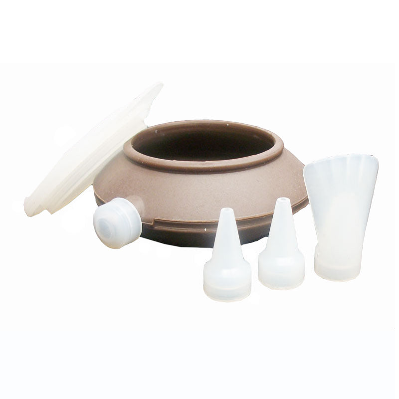 DIY Silicone Macaron Decorating Piping Pot with 3 Replaceable Icing Pi ...