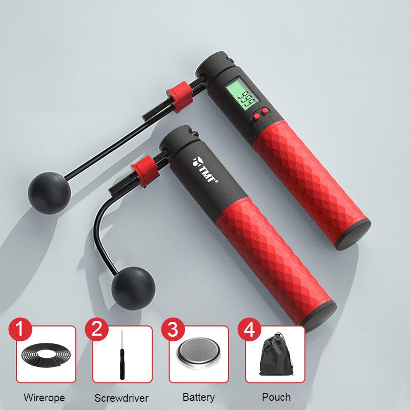 2-in-1 Weighted Smart Digital Jump Rope with Dual-rope Configuration ...