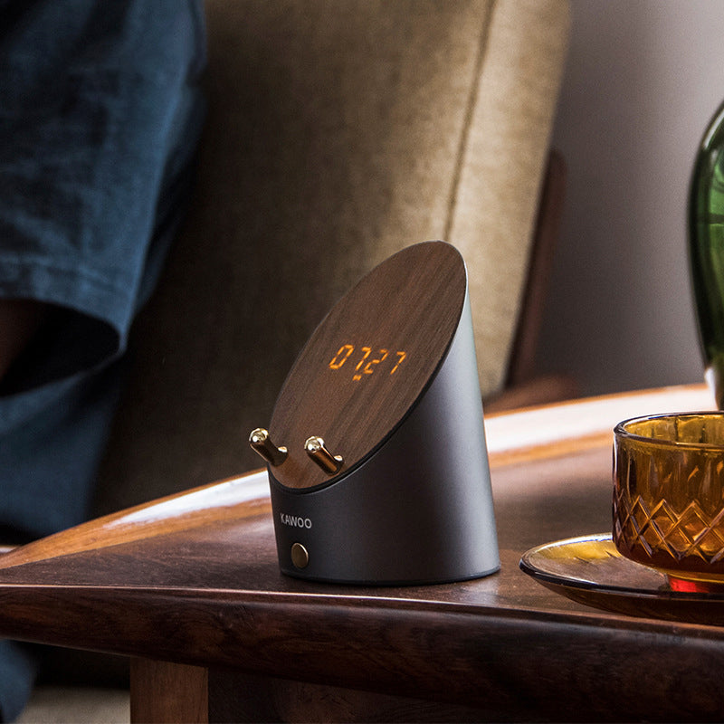 Wireless Induction Bluetooth Desktop Mini Speaker, with Clock, Alarm ...