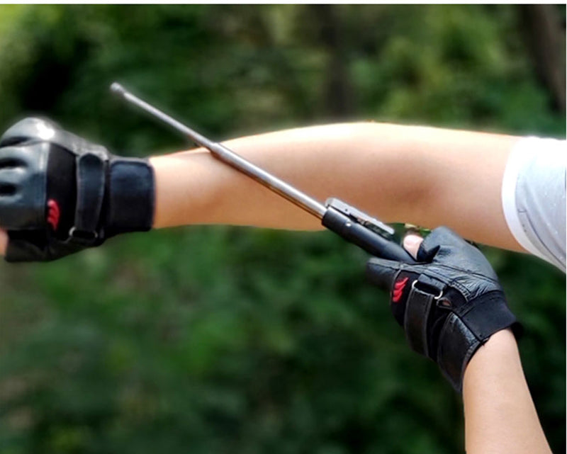 Portable Retractable Three-piece Self-defense Stick, with One-touch Op ...