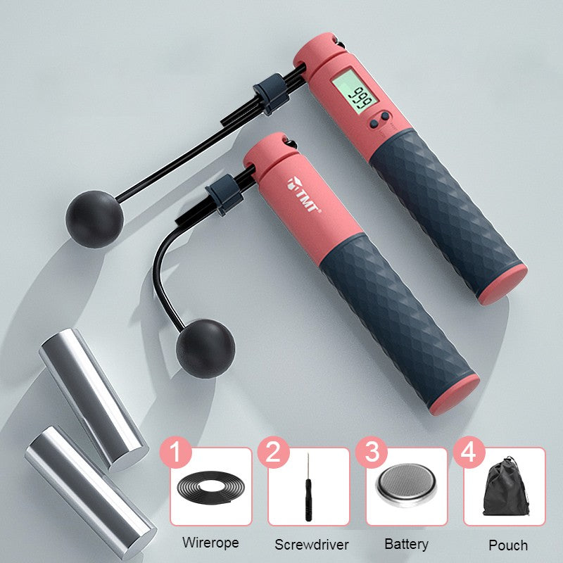 2-in-1 Weighted Smart Digital Jump Rope with Dual-rope Configuration ...