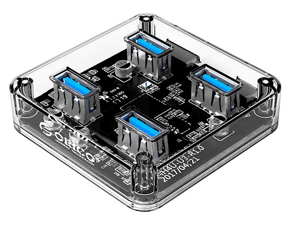 The Coolest Full Transparent 4-Port USB3.0 HUB – GizModern