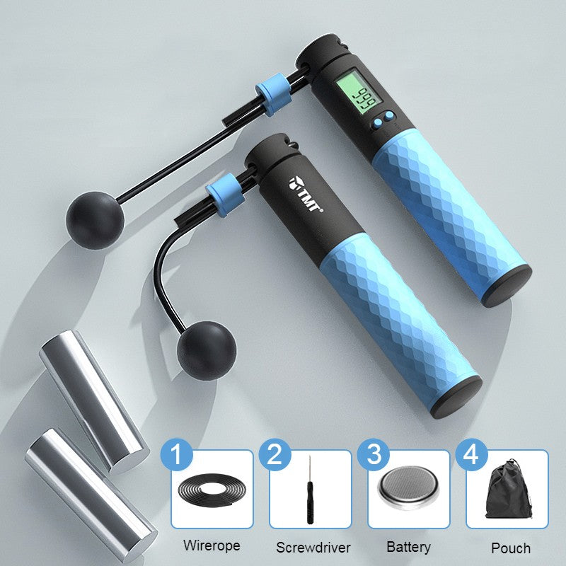 2-in-1 Weighted Smart Digital Jump Rope with Dual-rope Configuration ...