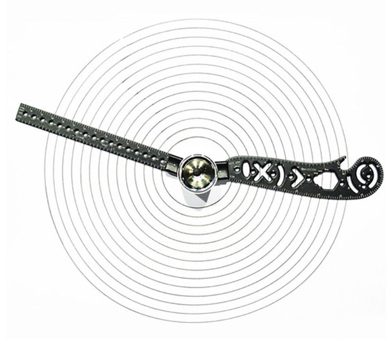 Multi-Function EDC Drawing Tool With Curved Ruler & Protractor For Des ...