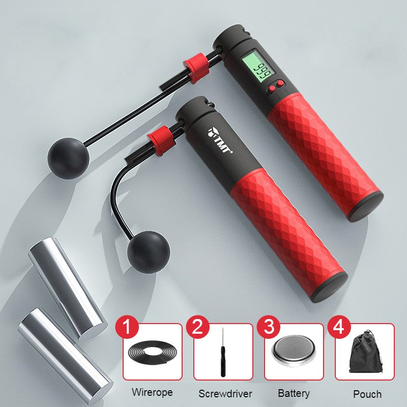 2-in-1 Weighted Smart Digital Jump Rope with Dual-rope Configuration ...