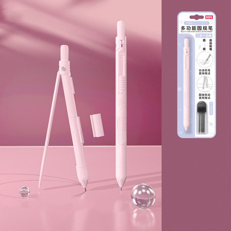 2-in-1 Drafting Compass with Built-in Mechanical Pencil, for Precise M ...